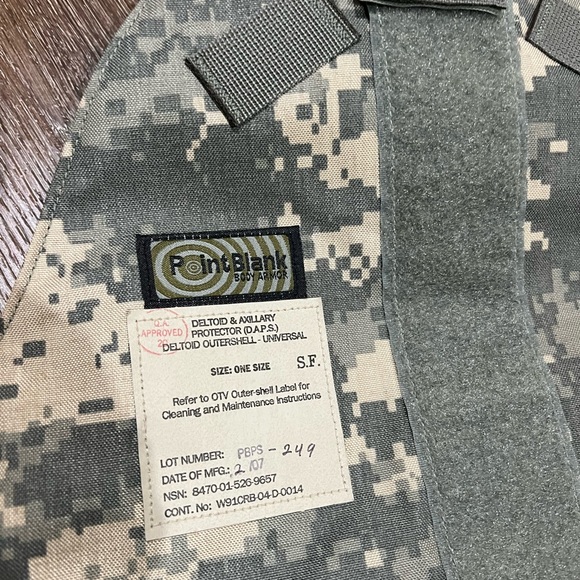 point blank | Accessories | Euc Point Blank Body Armor Deltoid And ...